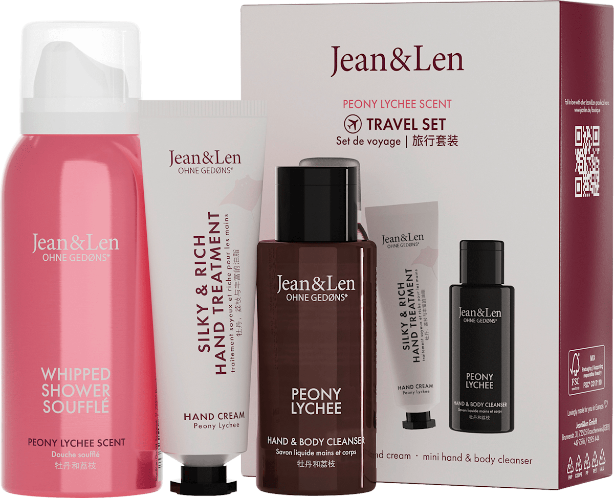 Jean&Len Geschenkset Travel Set Peony Lychee, Reisegröße 3tlg, 1 St ...