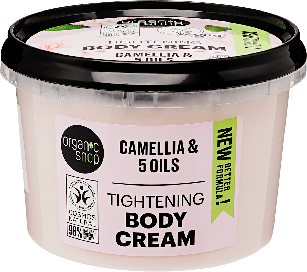 organic shop Feszesítő testápoló kaméliával és 5 olajjal, 250 ml | dm.hu