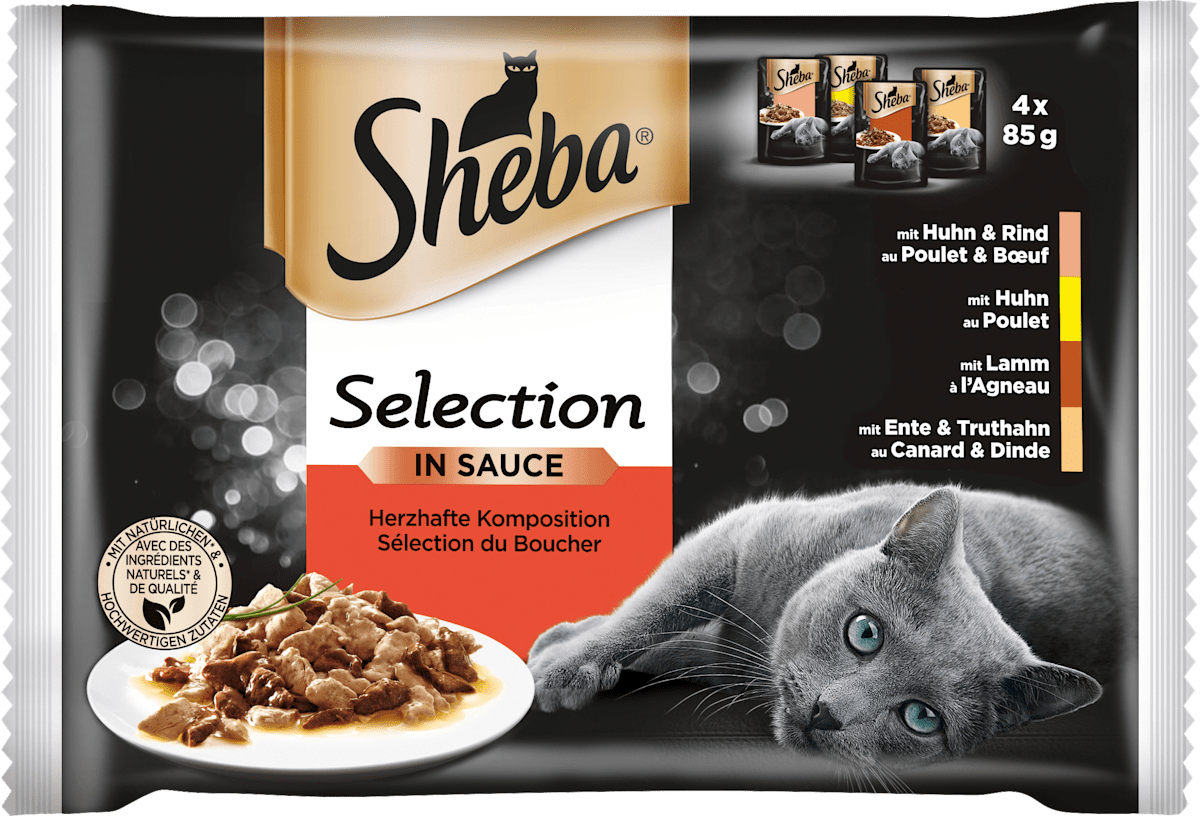 Sheba Selection potpuna hrana za odrasle mačke – 4 vrste mesa u umaku ...