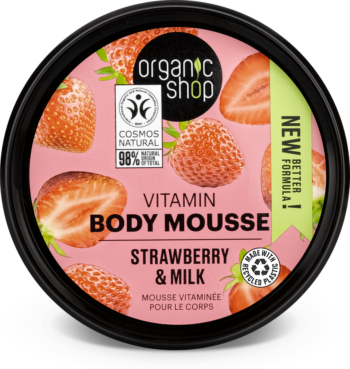 organic shop Mousse per il corpo - yoghurt di fragola, 250 ml | dm Italia
