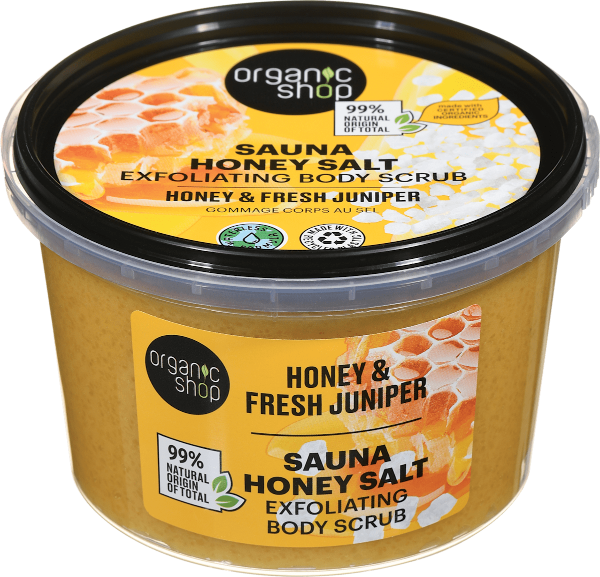 organic shop Solni piling za telo z medom, 250 ml | dm.si