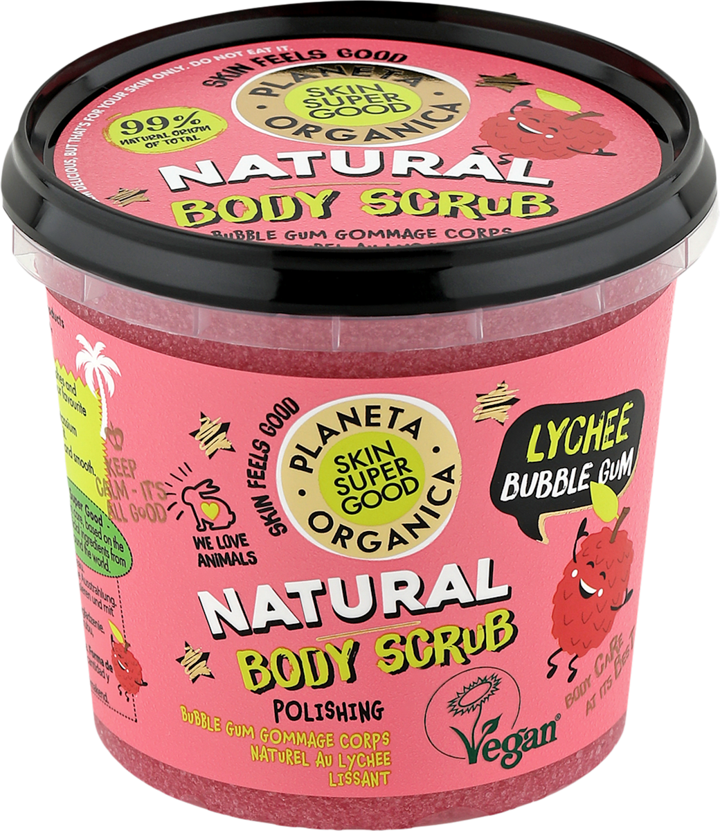 SKIN SUPER GOOD LYCHEE BUBBLE GUM - Piling za telo, 360 ml | dm.rs