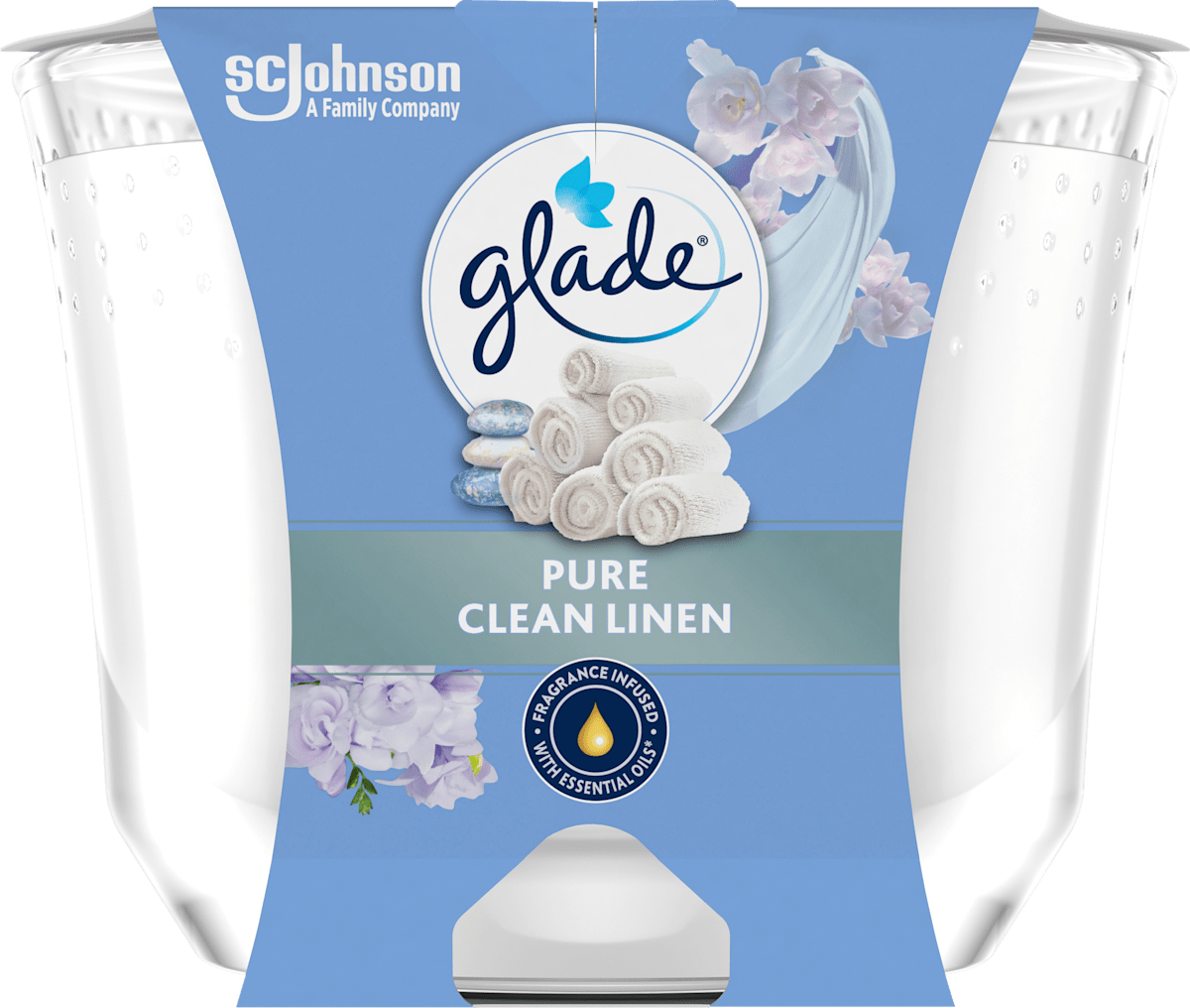 glade Duftkerze im Glas Pure Clean Linen, 1 St | dm.at