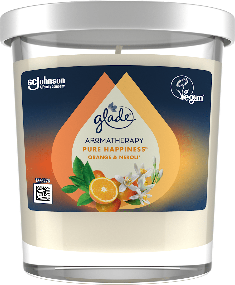 glade Aromatherapy mirisna svijeća u čaši Pure Happiness – naranča i ...