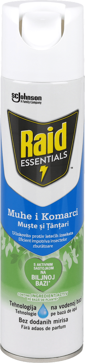 Raid ESSENTIALS Sprej protiv letećih insekata, 400 ml | dm Bosna i ...