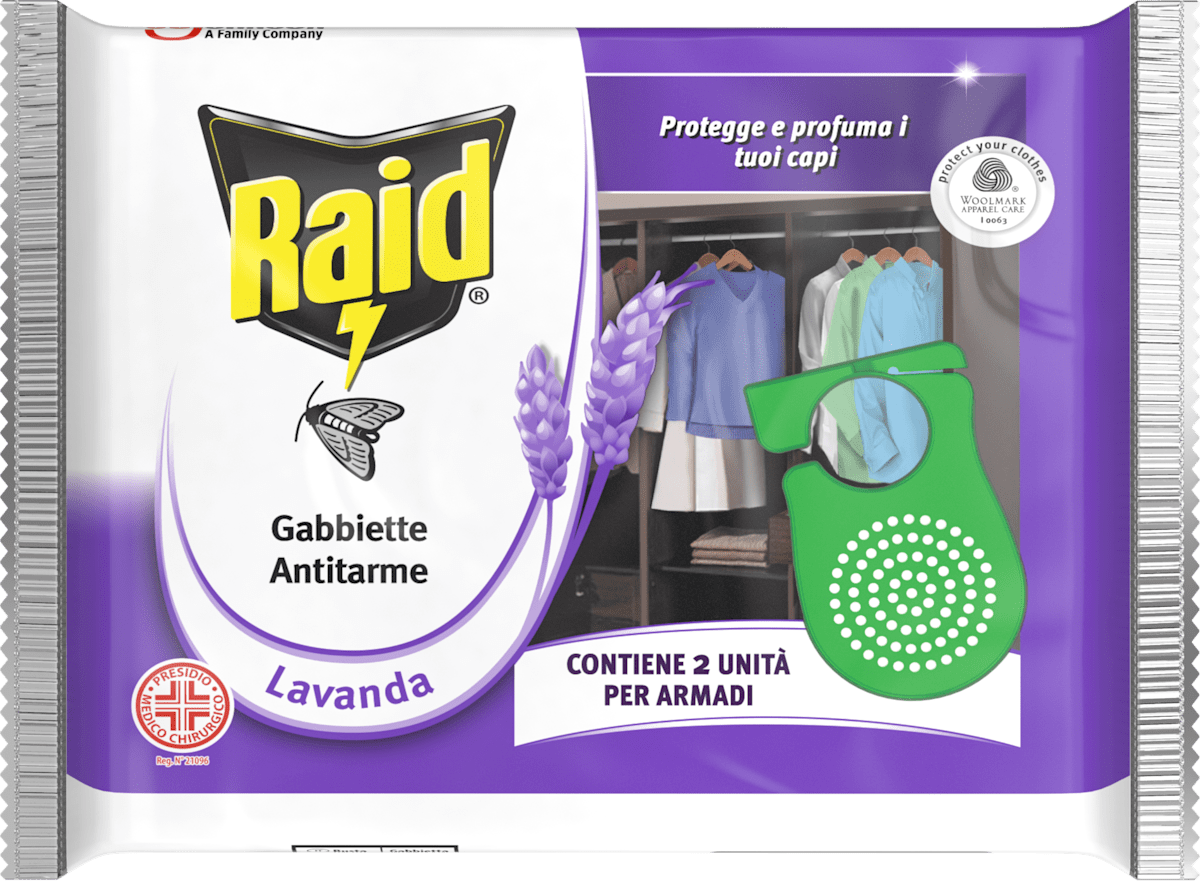 Raid Gabbiette antitarme alla lavanda, 2 pz | dm Italia