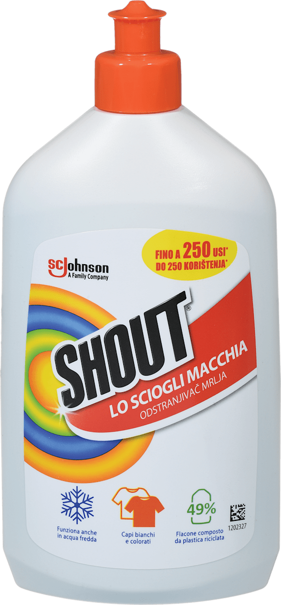 BIO SHOUT Tekoči odstranjevalec madežev na perilu, 500 ml | dm.si