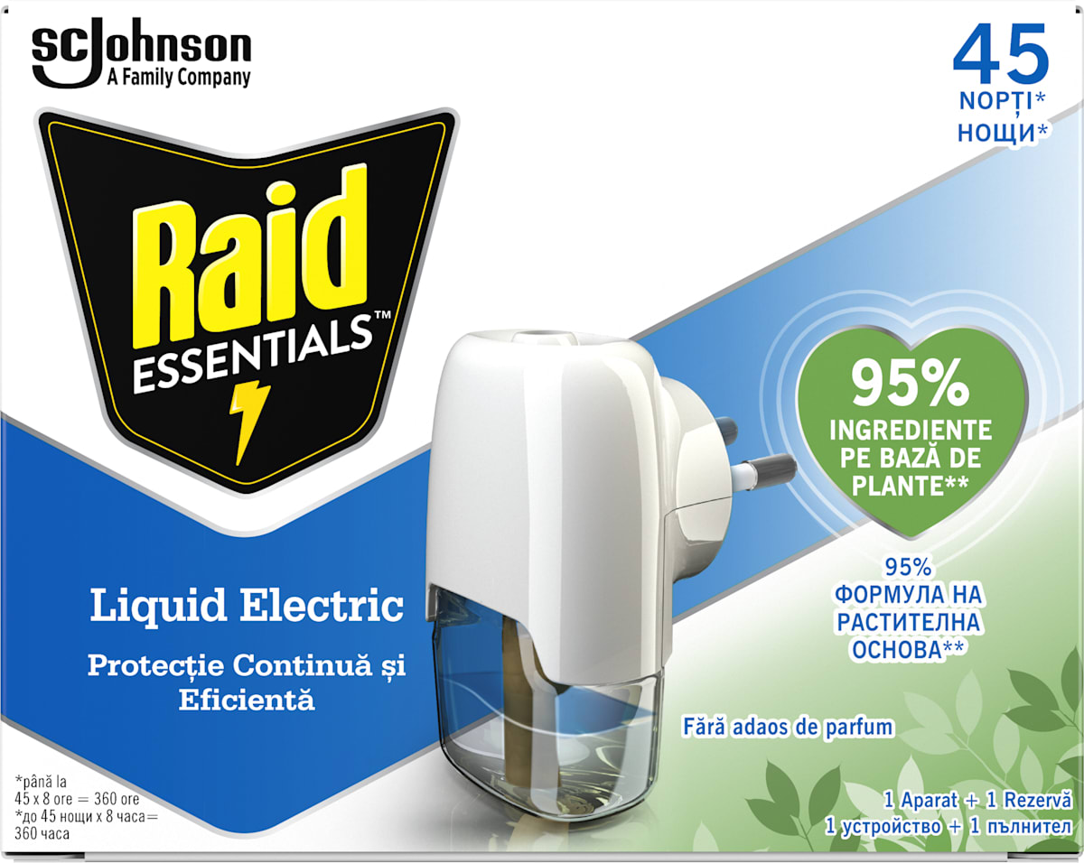 Raid ESSENTIALS Комплект електрически изпарител + пълнител против ...