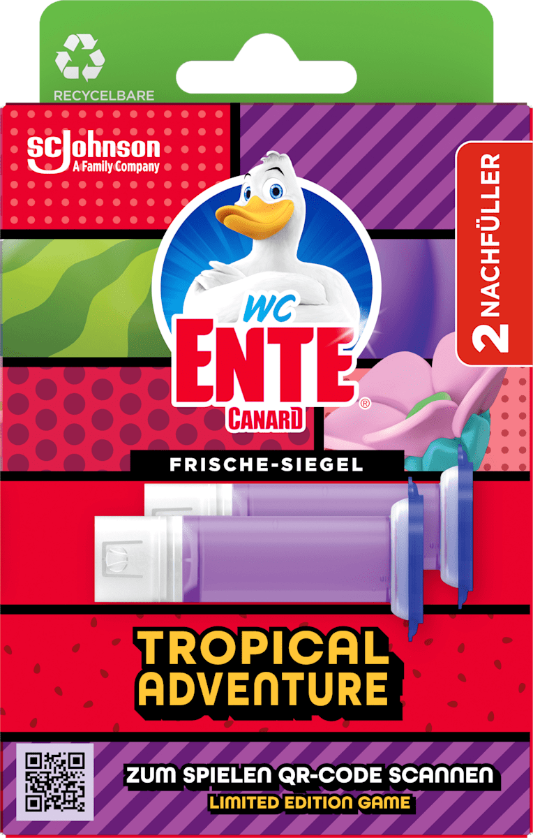 WC-Ente WC-Reiniger Frische-Siegel Tropical Adventure Nachfüllpack, 2 ...
