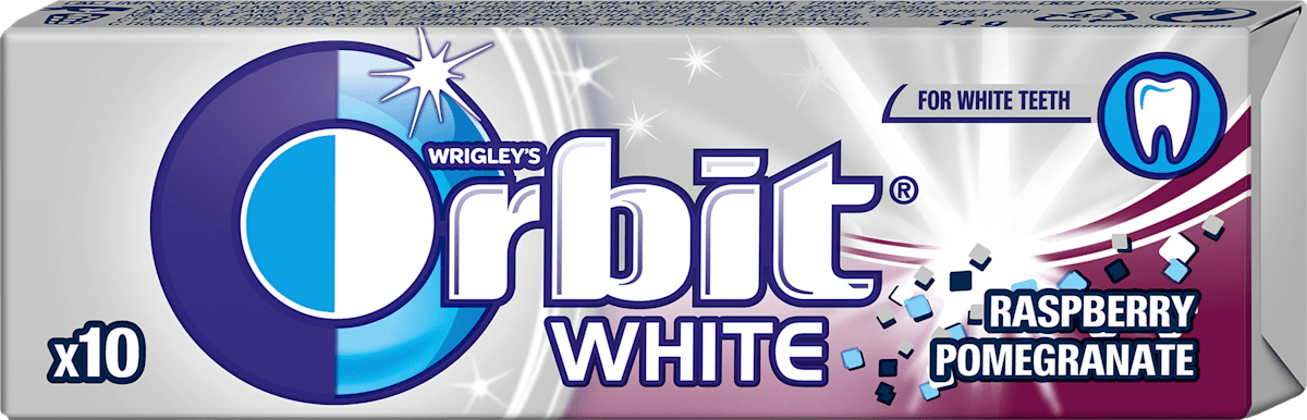 Orbit Orbit White žvakače gume Raspberry Pomegranate, 10 kom., 14 g | dm.hr