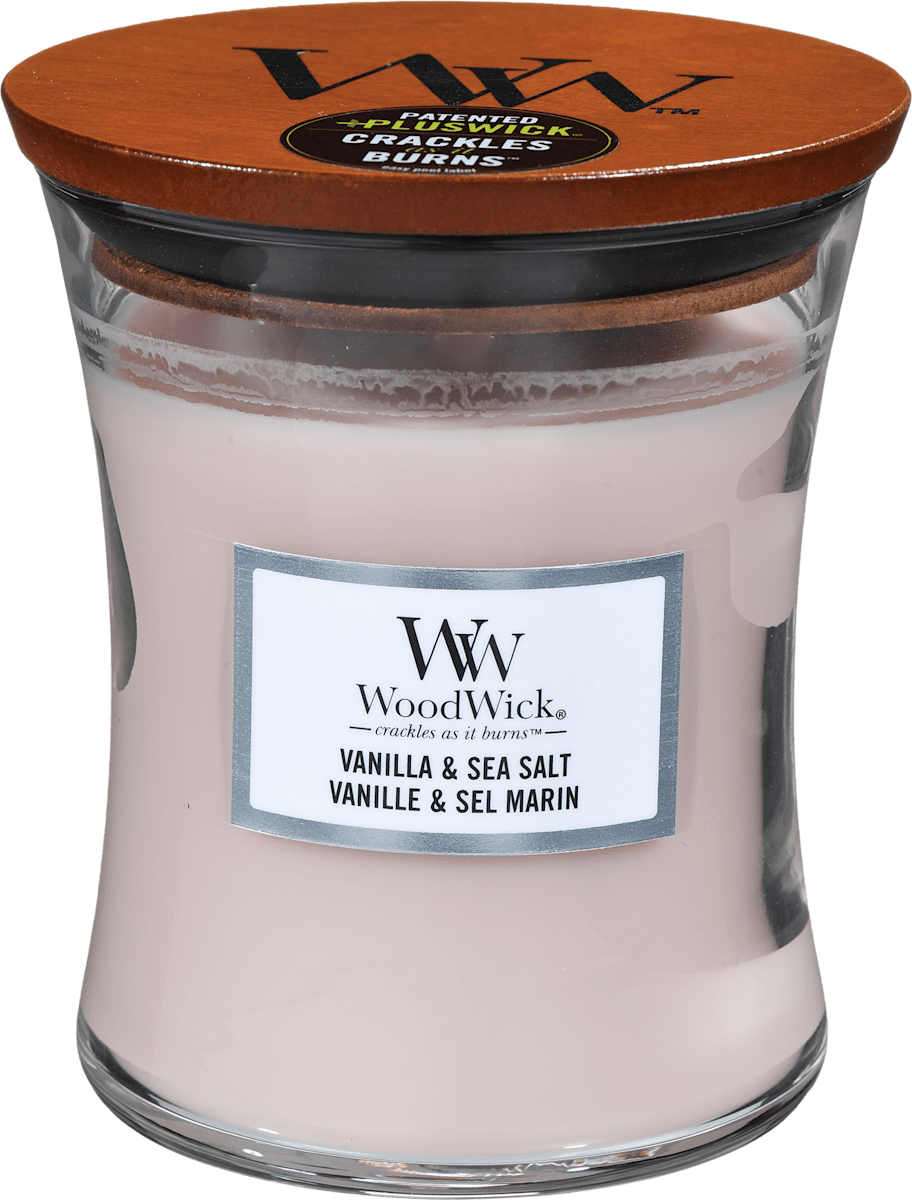 Wood Wick Dišeča sveča Vanilla & Sea Salt, 275 g | dm.si