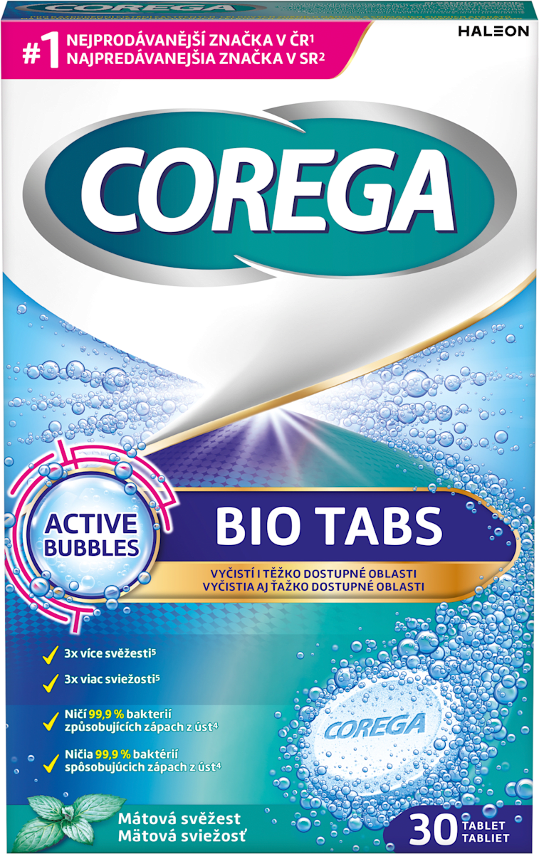 COREGA čisticí tablety na zubní náhrady, 30 ks | dm.cz