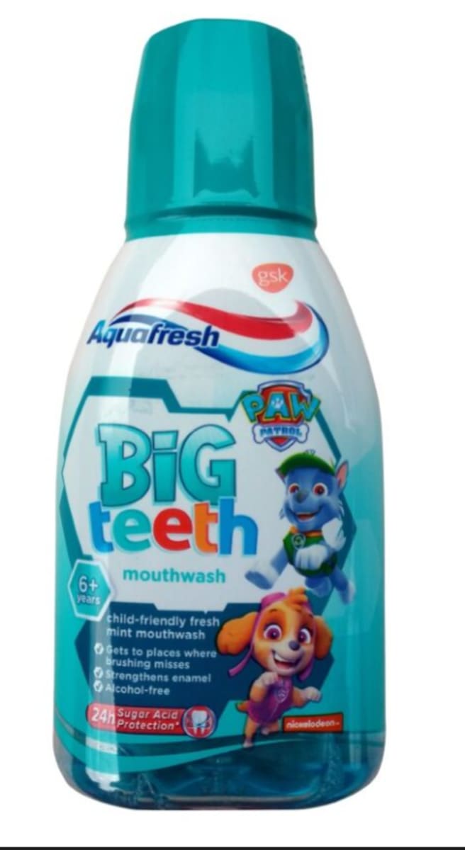 Aquafresh Apă de gură Big Teeth Mint, 300 ml | dm.ro