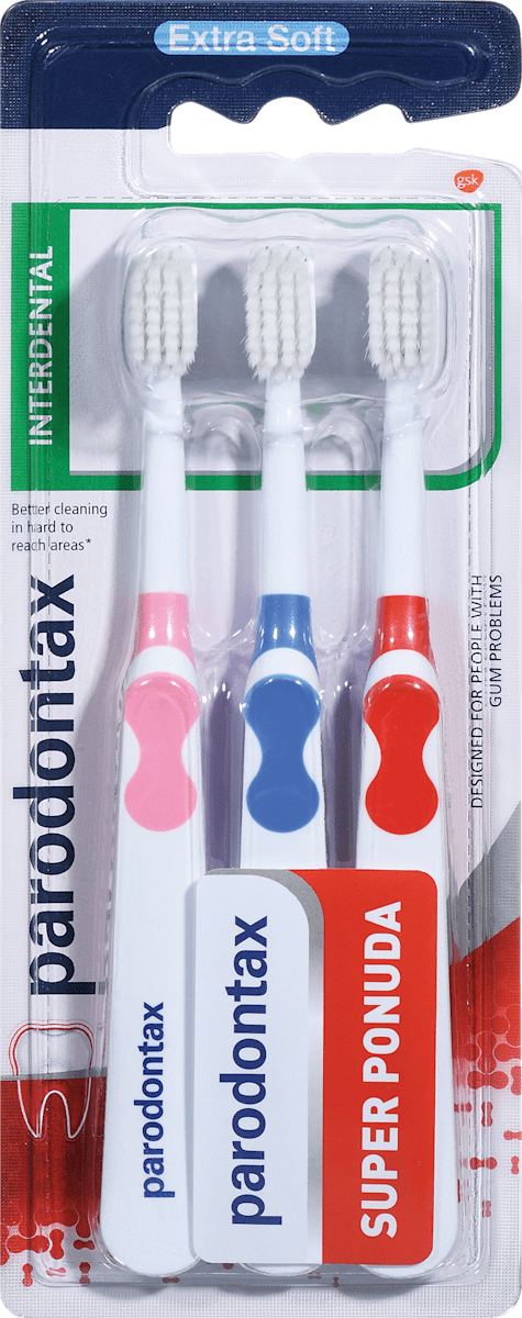 parodontax Zobna ščetka Interdental, Extra Soft, 3 kos | dm.si