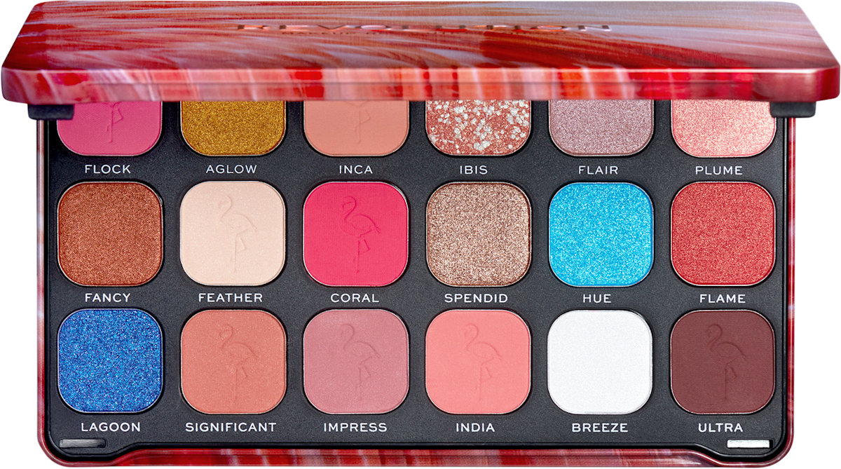 REVOLUTION Палитра сенки за очи Flamingo, 18 цвята, 19,8 g | dm България