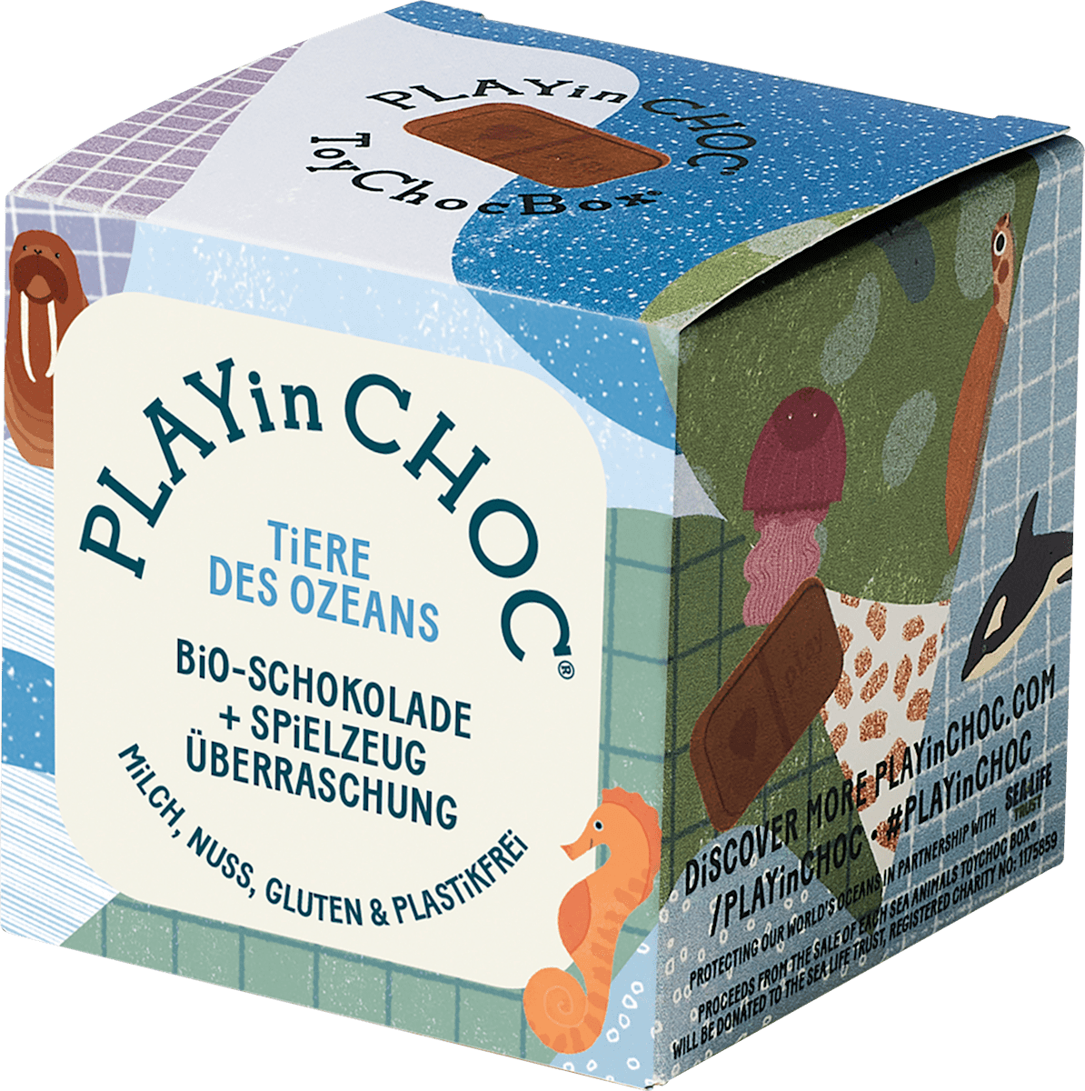 PLAYin CHOC Schokolade Bio mit Spielzeugüberraschung, 37,8 g | dm.at