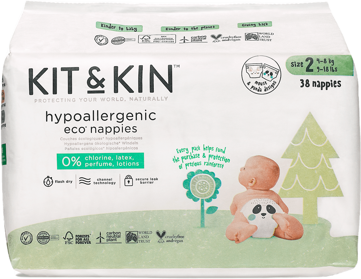 KIT&KIN Scutece hipoalergenice, numărul 2, 38 buc | dm.ro