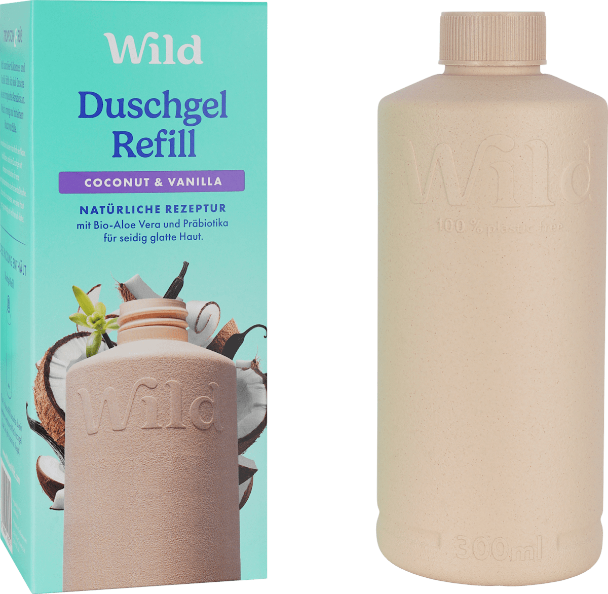 Wild Duschgel Coconut & Vanilla, Nachfüllpack, 300 ml dauerhaft günstig online kaufen | dm.de