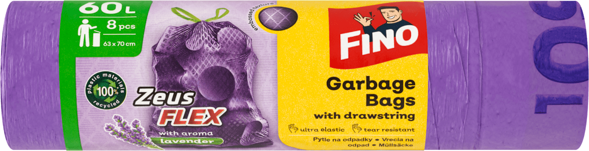 FINO Zeus FLEX pytle zatahovací 60L, 8 ks | dm.cz