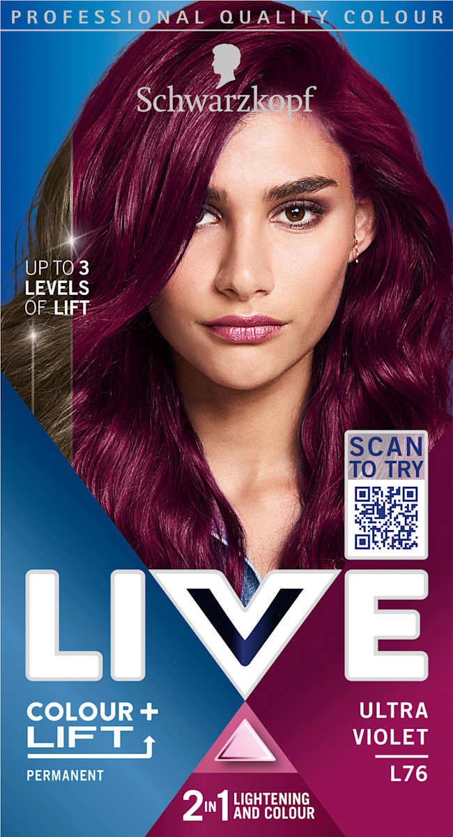 Schwarzkopf LIVE Colour + Lift Permanente Haarfarbe - Nr. L76 Ultra ...