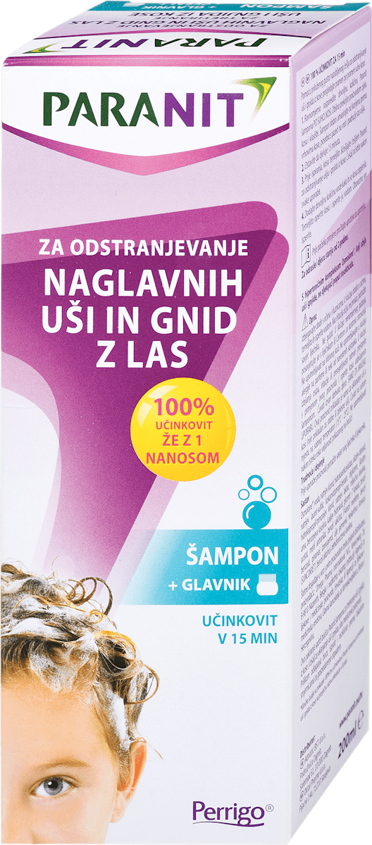 Paranit Šampon za odstranjevanje naglavnih uši in gnid, 200 ml | dm.si