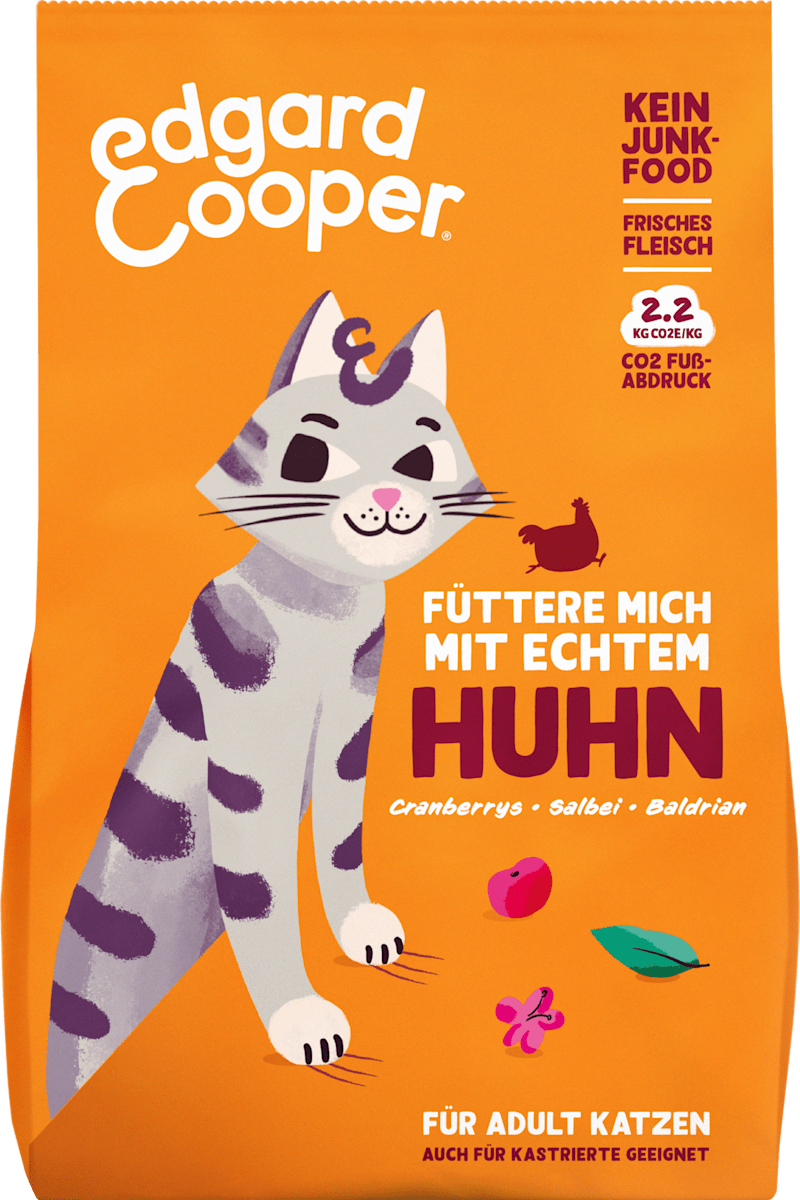 Edgard & Cooper Trockenfutter Katze mit Freilandhuhn & Cranberrys ...