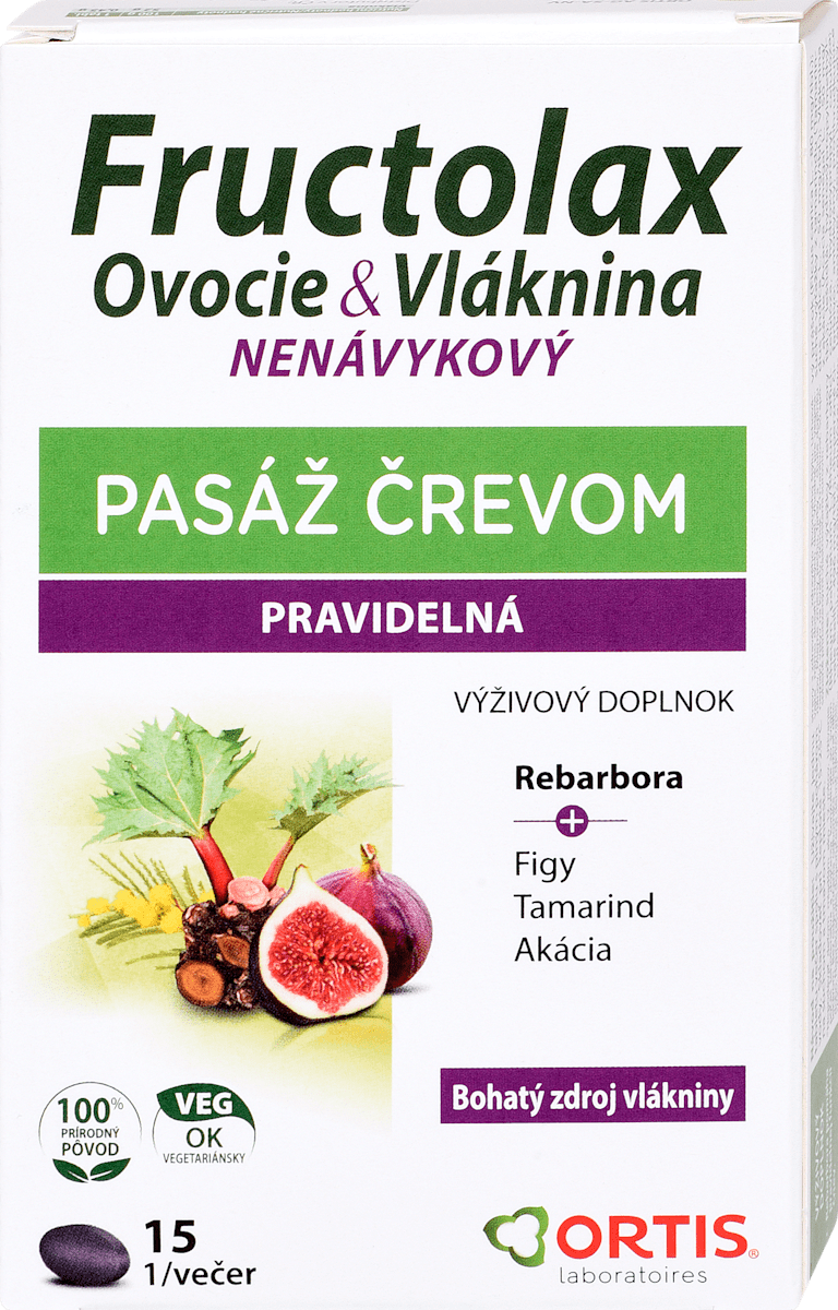 ORTIS fructolax tablety ovoce a vláknina, 15 ks | dm.cz