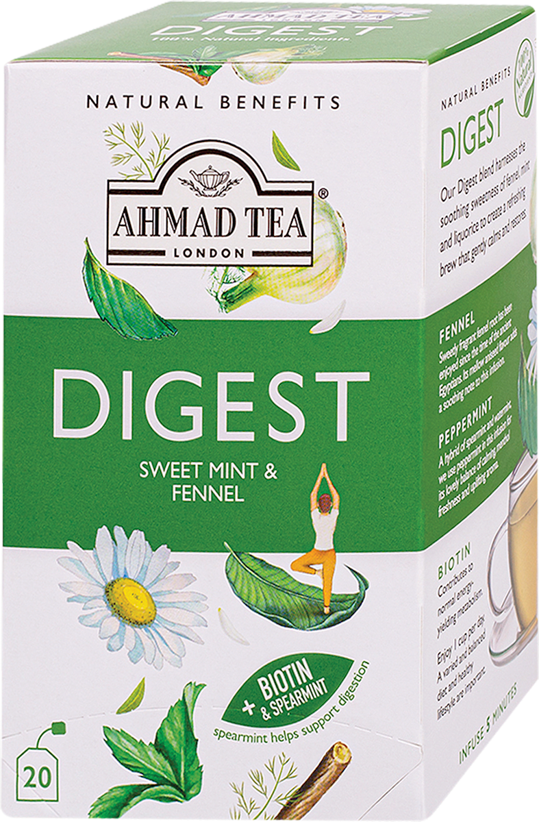 AHMAD TEA Чай за храносмилане Digest Sweet Mint&Fennel, 20 бр. | dm ...