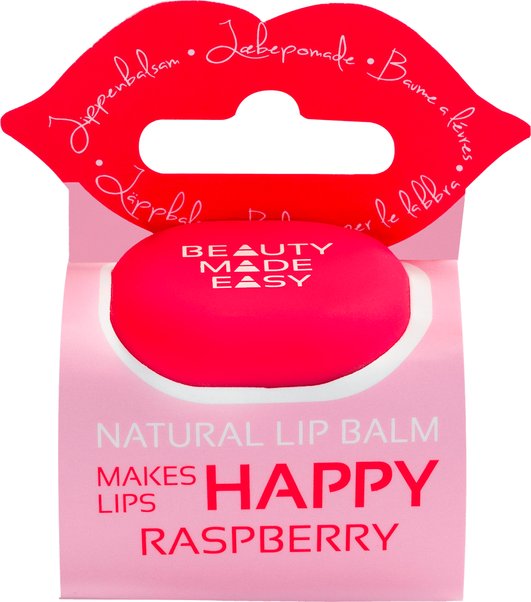 BEAUTY MADE EASY balzám na rty Raspberry, 6,8 g | dm.cz