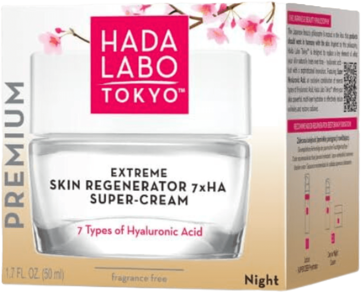 HADA LABO TOKYO Crema viso notte rigenerante 7xHA Super-Cream, 50 ml ...