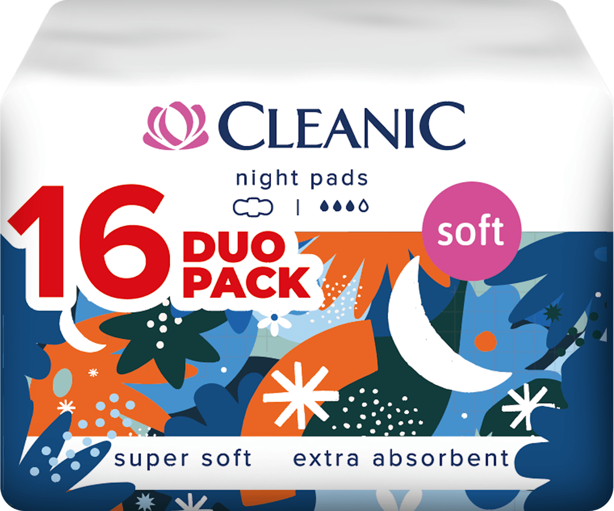 Cleanic Podpaski Soft Night duo pack, 16 szt. kupuj w zawsze ...