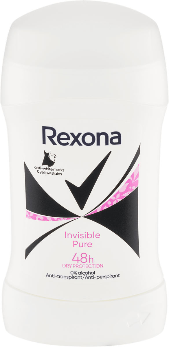 Rexona antiperspirant stick Invisible Pure, 50 ml | dm.cz