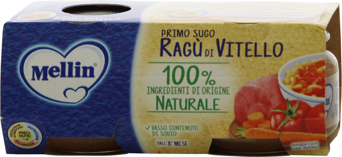 Mellin Primo sugo ragù di vitello, 160 g | dm Italia
