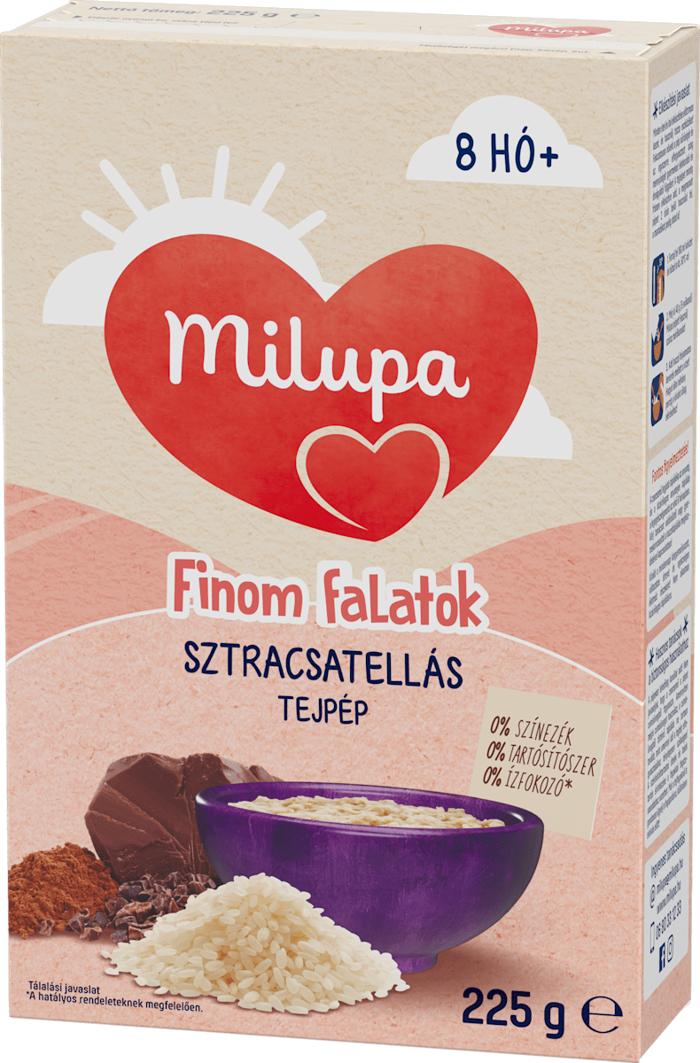 Milupa Finom falatok tejpép sztracsatellával 8 hónapos kortól, 225 g ...