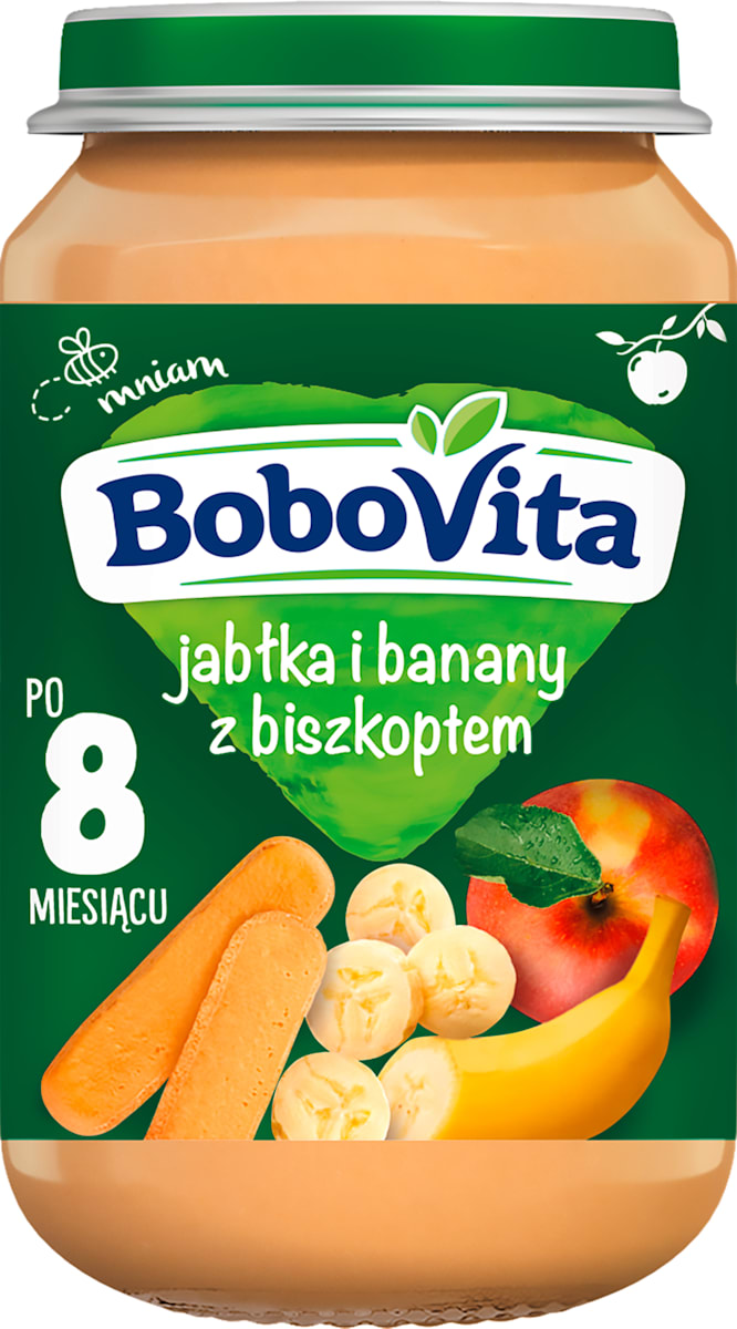 Bobovita Deser jabłka i banany z delikatnym biszkoptem po 8 miesiącu ...
