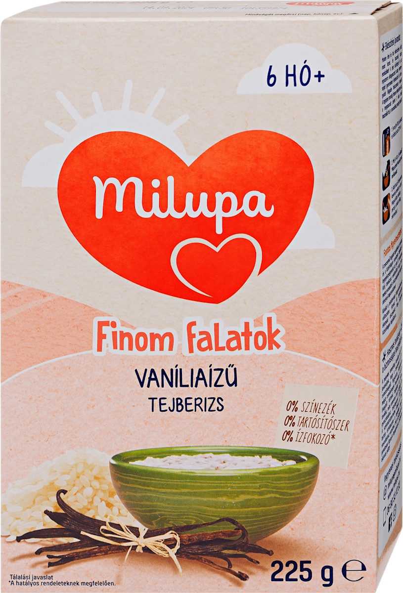 Milupa Finom falatok tejberizs vanília ízzel 6 hónapos kortól, 225 g ...