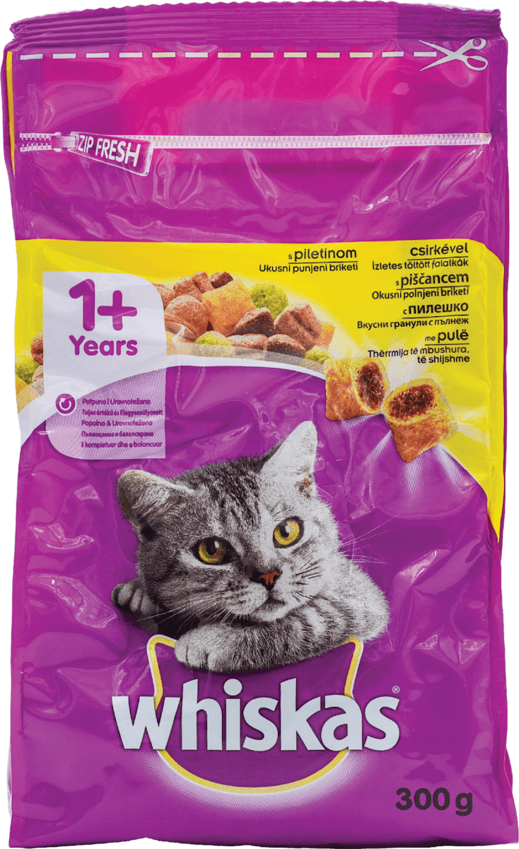 whiskas Briketi za mace sa piletinom i povrćem, 1+ godina, 300 g | dm.rs