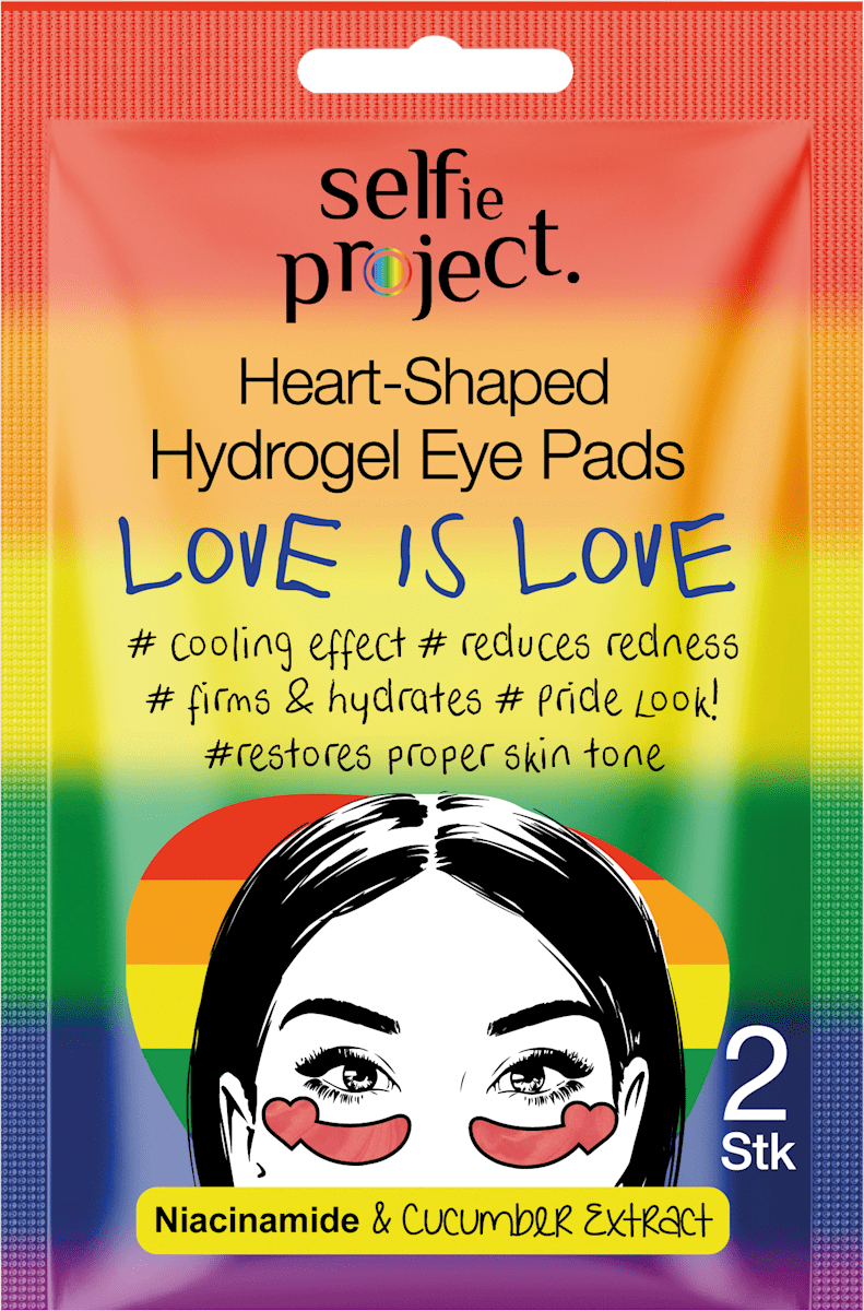 Selfie Project Augenpads Hydrogel Heart-Shaped Love is Love (1Paar), 2 ...
