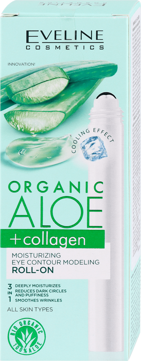 EVELINE COSMETICS Organic Aloe+collagen roll-on za područje oko očiju ...