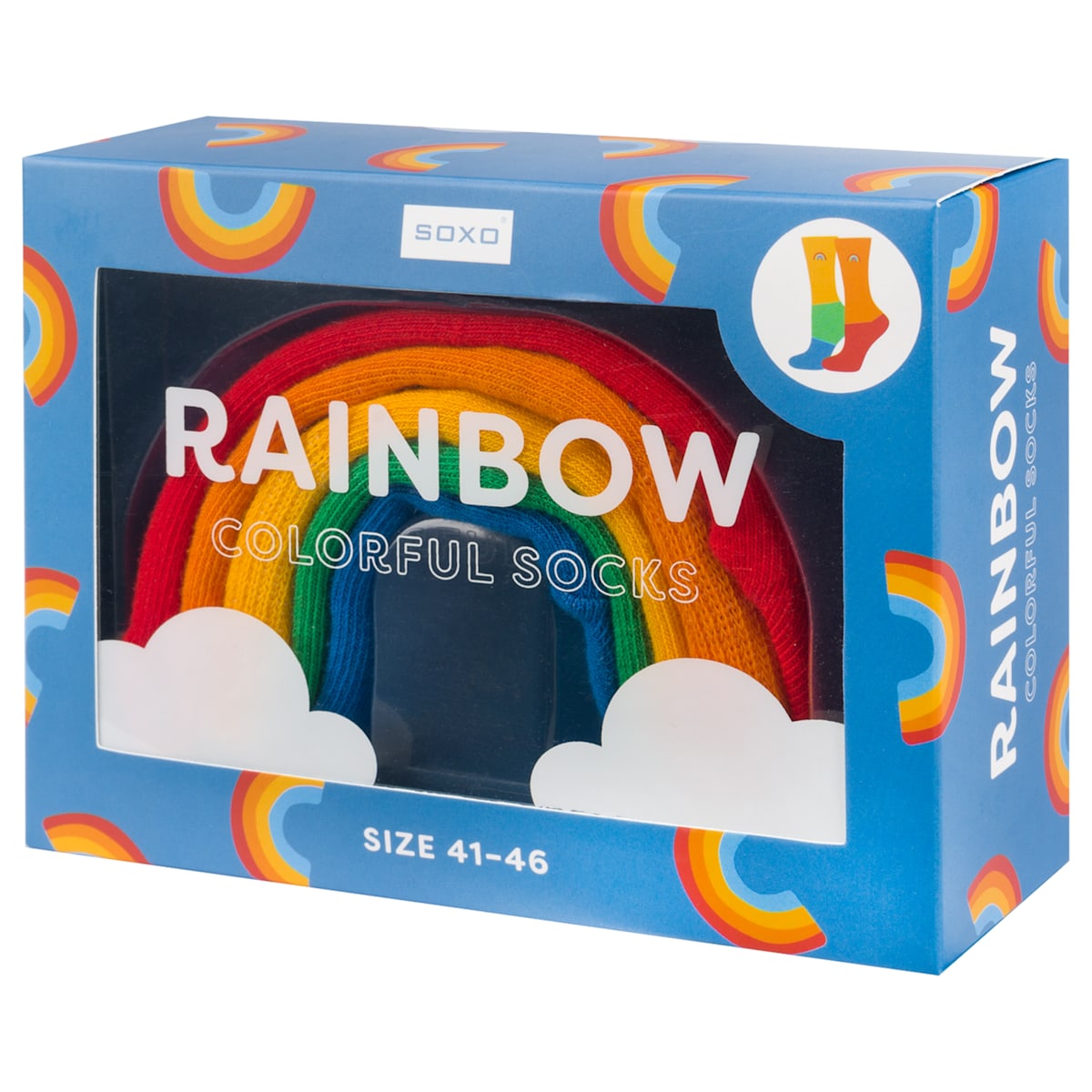 SOXO Șosete pentu femei într-o cutie curcubeu, 1 buc | dm.ro