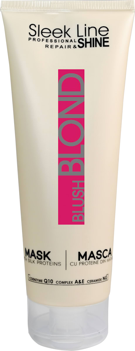 SLEEK LINE Mască Blond Blush pentru păr vopsit cu pigment roz, 250 ml ...