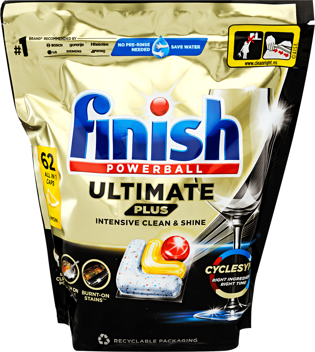 Finish Mosogatókapszula Ultimate Plus Lemon, 62 db | dm.hu