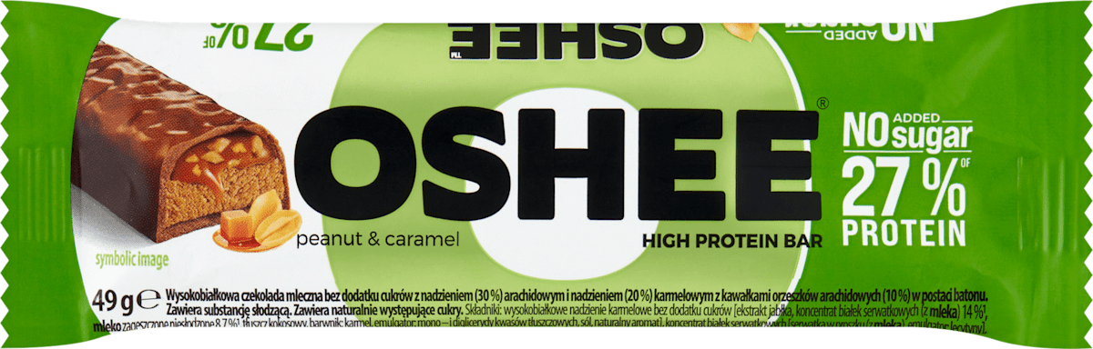 OSHEE Baton proteinowy orzech i karmel, 49 g kupuj w zawsze korzystnych ...