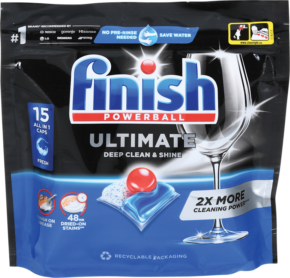 Finish Kapsule za strojno pomivanje posode Ultimate Deep Clean & Shine ...