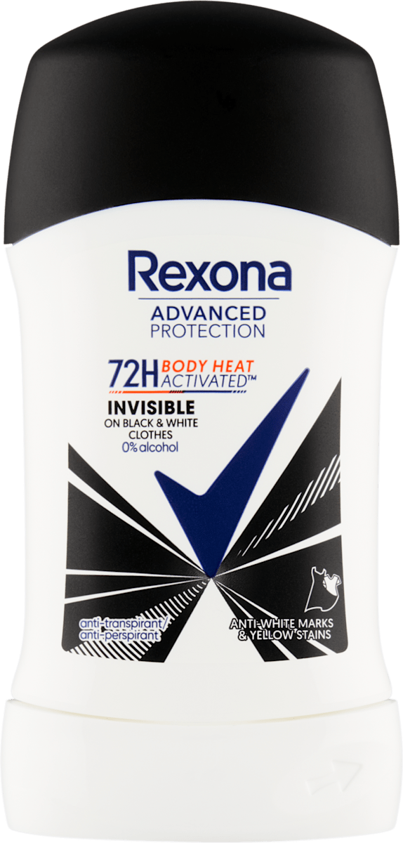 Rexona antiperspirant stick Invisible Black & White, 50 ml | dm.cz