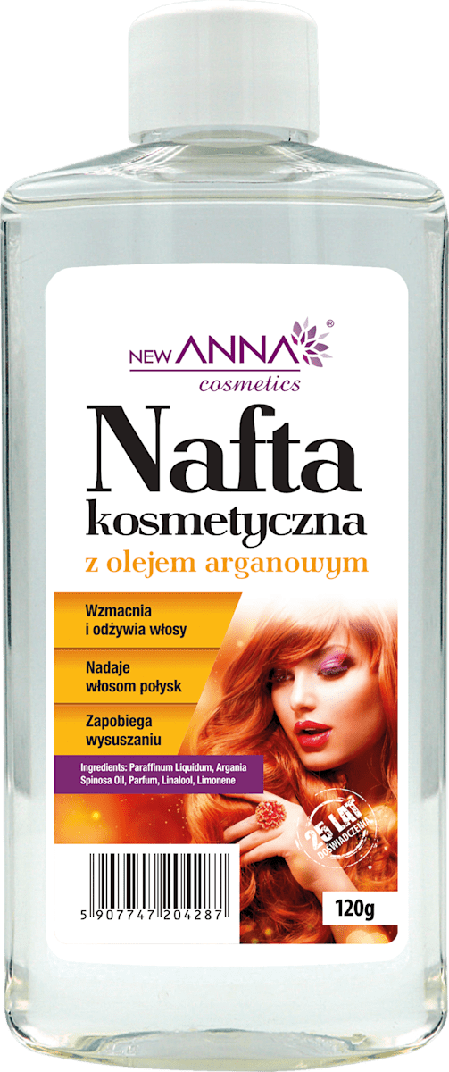 NEW ANNA cosmetics Nafta kosmetyczna do włosów z olejem arganowym, 120 ...