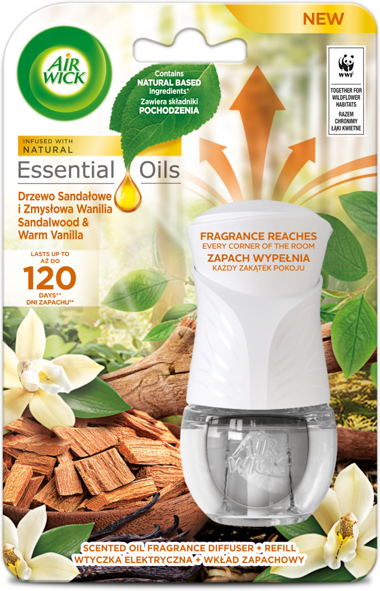 AirWick Elektryczny odświeżacz Drzewo Sandałowe i Zmysłowa Wanilia, 19 ml kupuj w zawsze ...