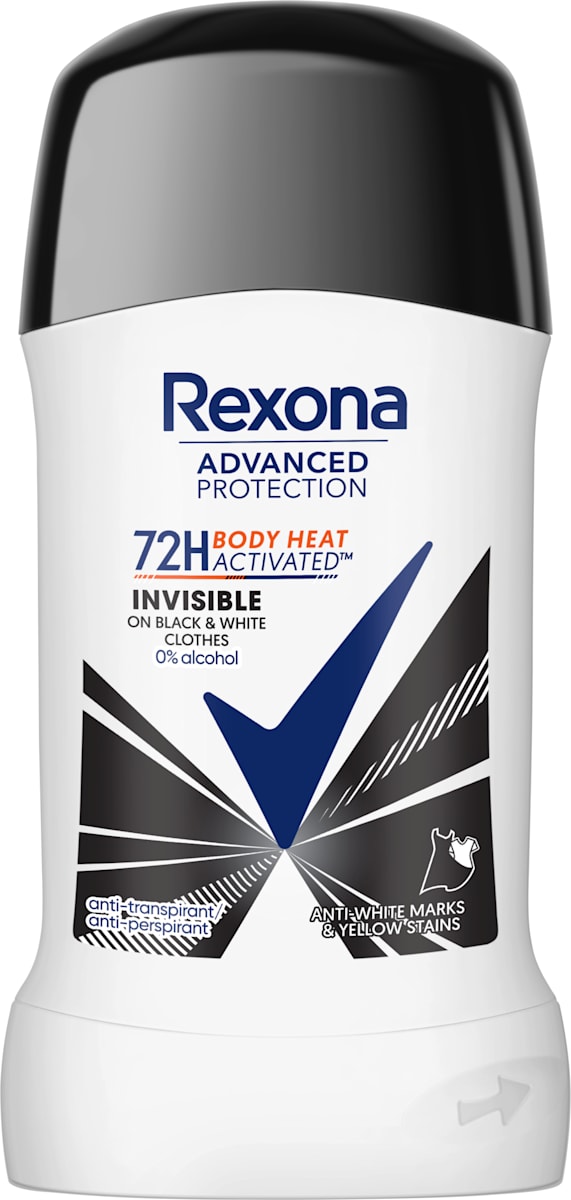 Rexona Advanced Protection deo stick Invisible Black & White, 50 ml | dm.hr