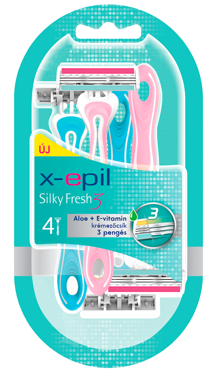X-Epil Silky Fresh3 Női eldobható borotva, 4 db | dm.hu