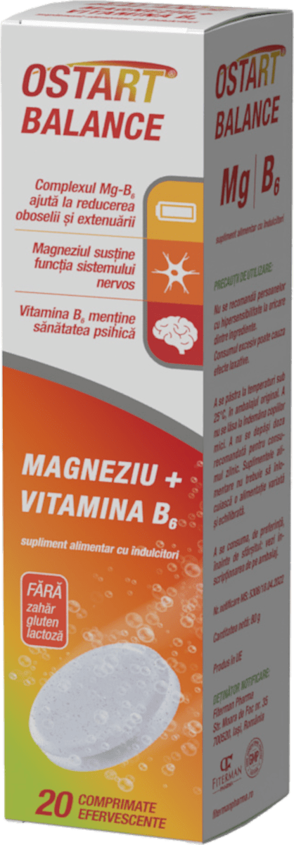 Fiterman Pharma OSTART BALANCE Mg+B6, 1 buc | dm.ro